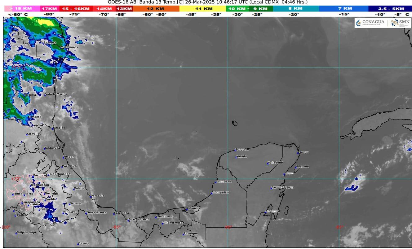 Tiempo | Aumento de nubosidad con calor para Quintana Roo