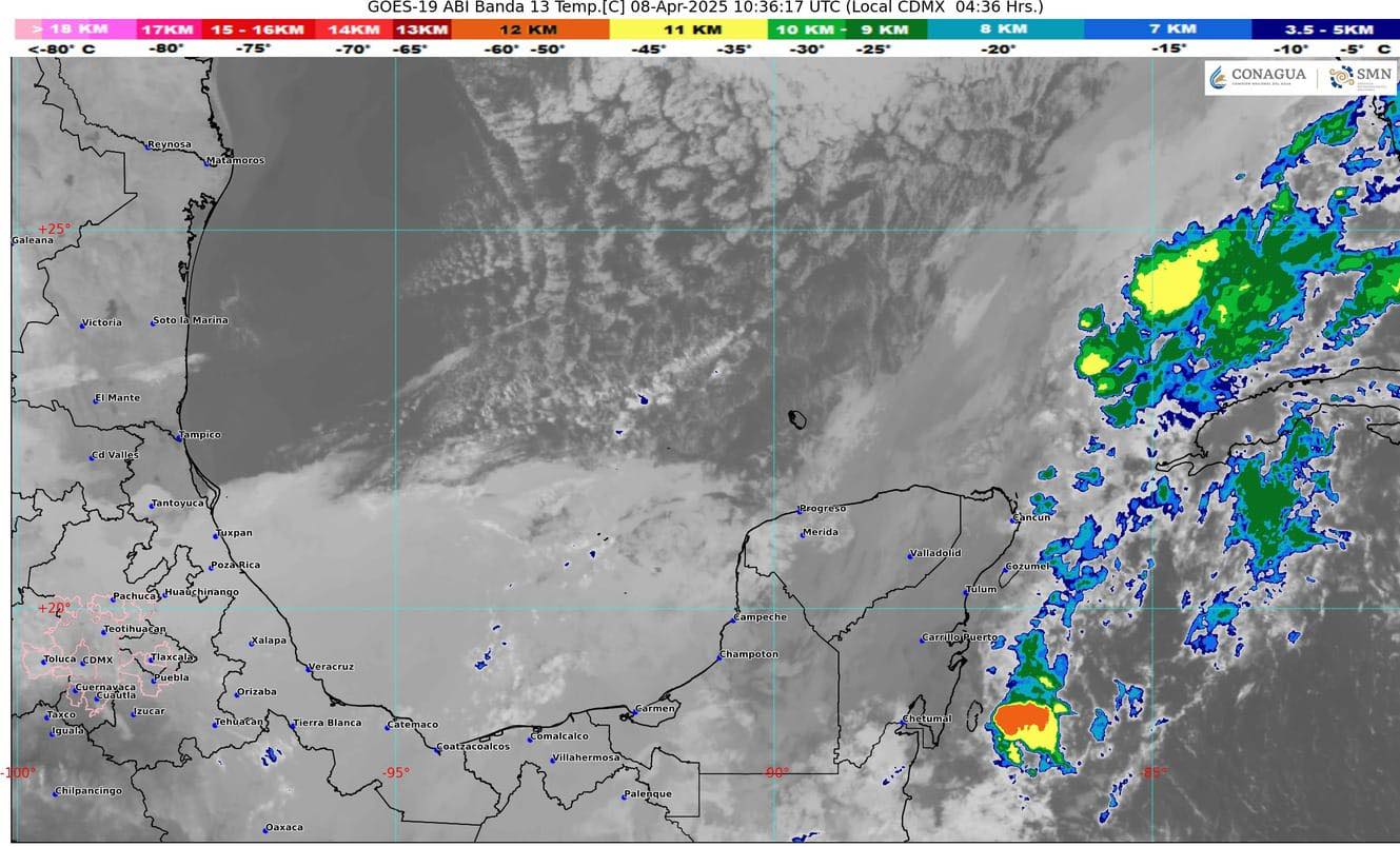 Tiempo | Lluvias y vientos de 60 km/h para Quintana Roo