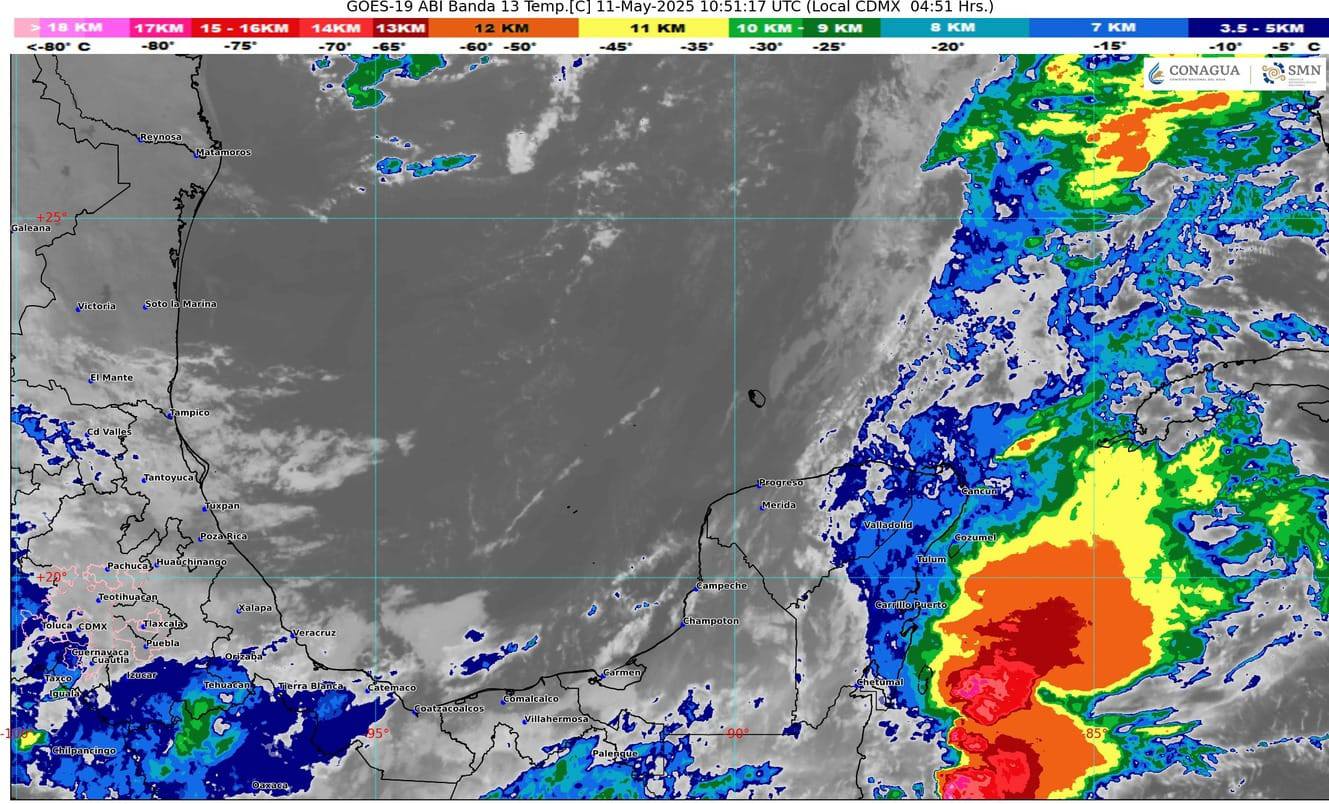 Quintana Roo espera lluvias y tormentas eléctricas